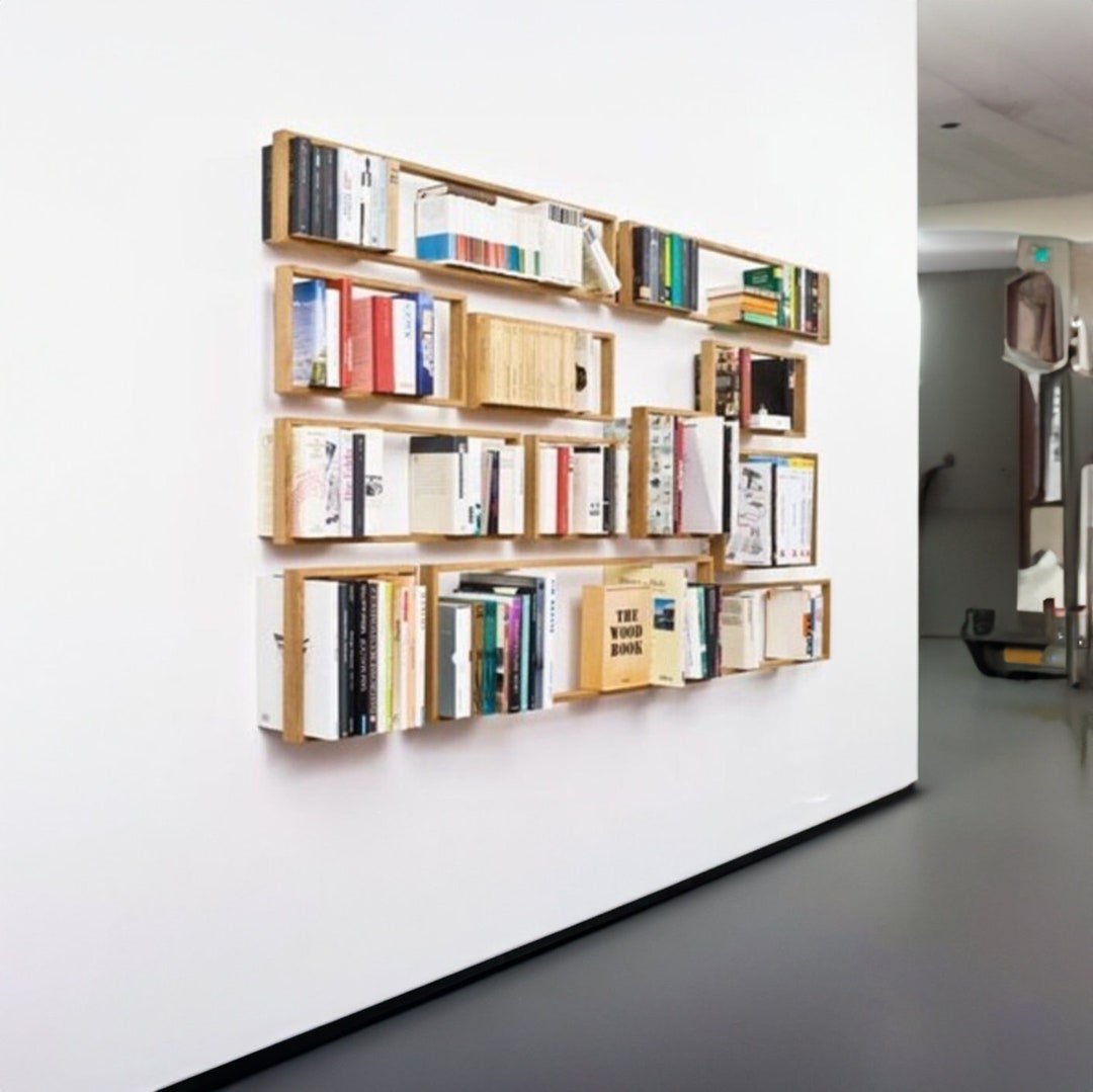 Ghost Bookshelf Elite Bookcase Wall Shelf Wooden Shelf - Etsy