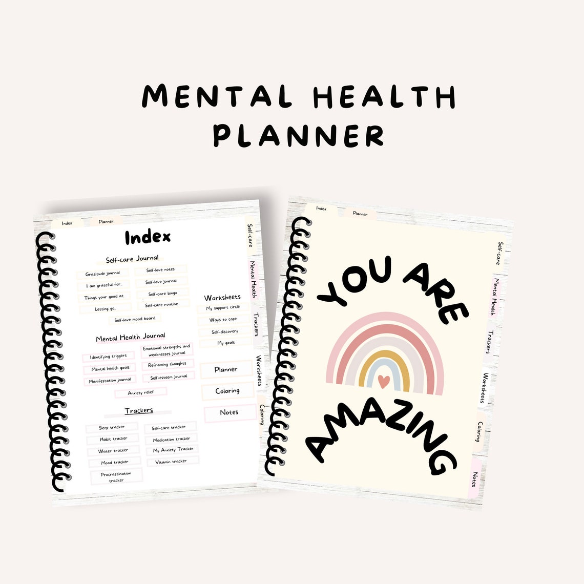 Mental Health Journal, Printable Mental Health Planner, Anxiety Mood ...