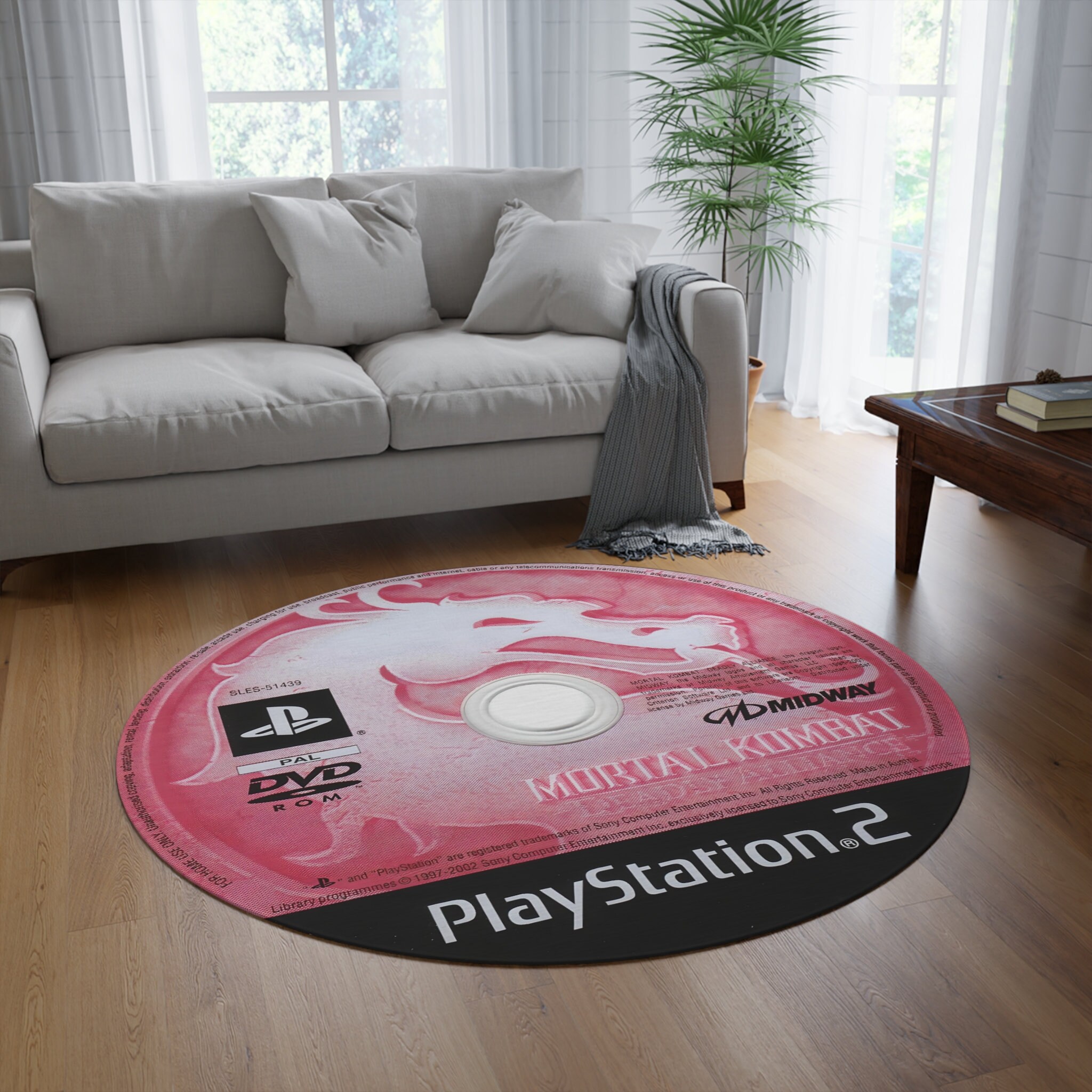 Mortal Kombat Rug, Video Game Rug, Round Disc Rug, CD Rug, Game Decor ...