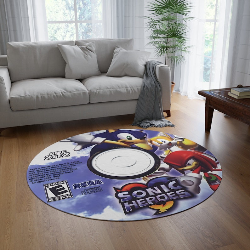 Sonic Heroes Rug, Sonic Heroes CD Rug, CD Rug, Retro CD Rug, Sonic Fan ...