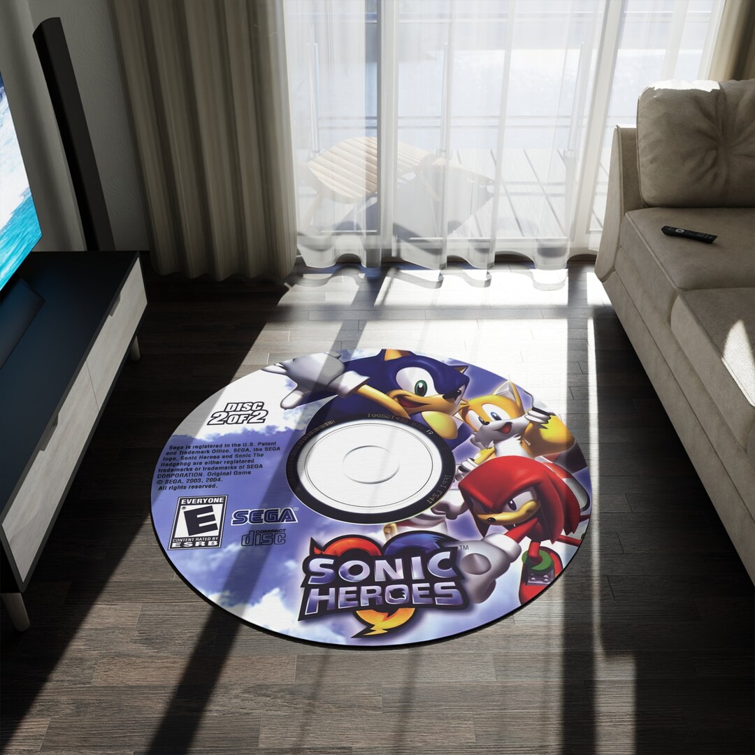 Sonic Heroes Rug, Sonic Heroes CD Rug, CD Rug, Retro CD Rug, Sonic Fan ...