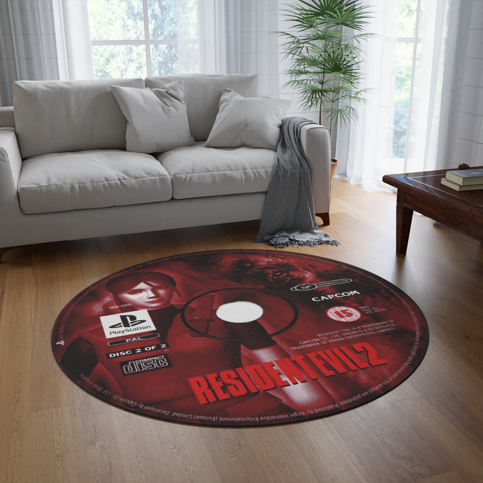 Resident Evil 2 Rug, CD Rug, Retro CD Rug, Resident Evil 2 CD Rug ...