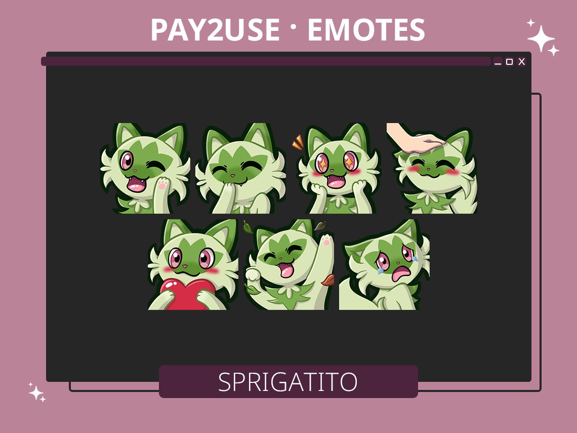 7 Sprigatito Emotes From Pokémon Crimson and Crimson | Optimized for ...