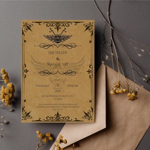 Harley Davidson Wedding Invitations Template - Harley Motorcycle Lovers ...