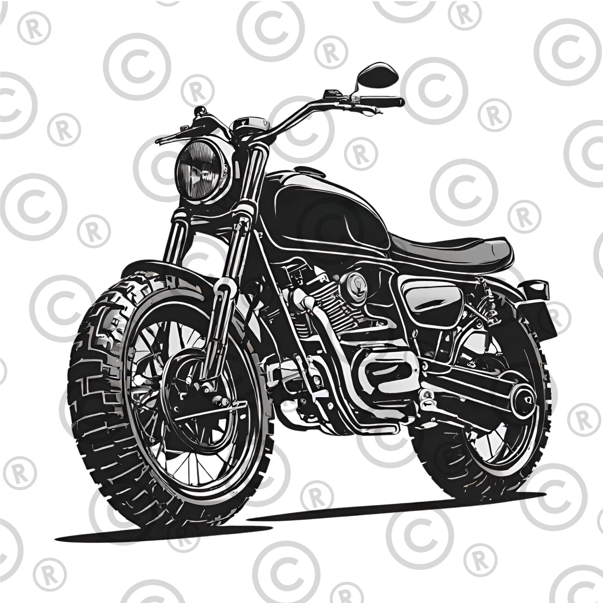 Scrambler Motorcycle Clipart Scrambler Svg Design Motorcycle Lovers Art ...