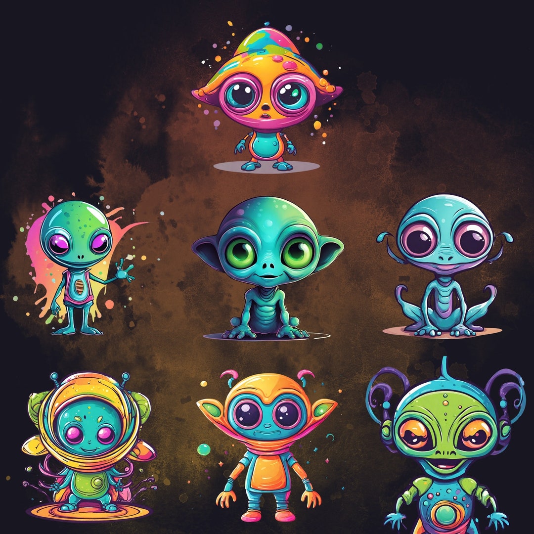 Alien SVG Bundle for Kids: T-shirt, DIY Mugs & Decals - Vector Cutting ...