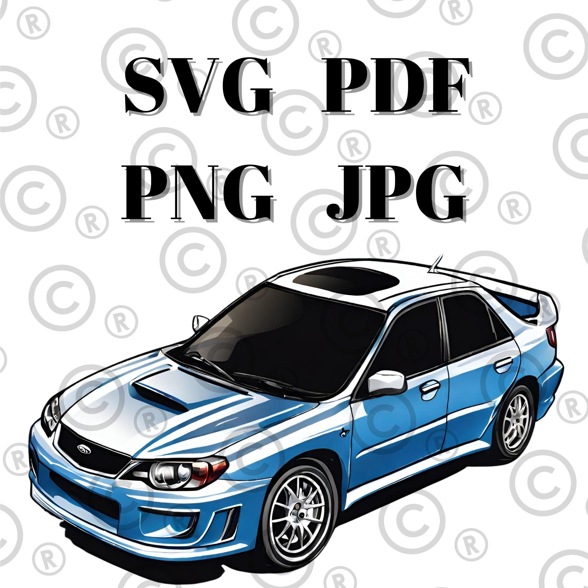 Subaru Impreza WRX STI DIY T-shirt Design Svg, Pdf, Png, Jpeg Files ...