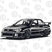 Subaru Impreza WRX STI Clip Art Svg, Png, Pdf, Jpeg Vector, Silhouette ...