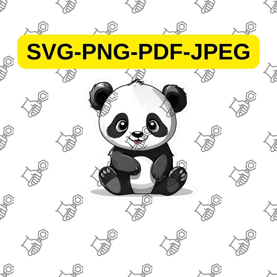 Baby Panda Svg Cutting File for Cricket Png Clipart Panda Png ...