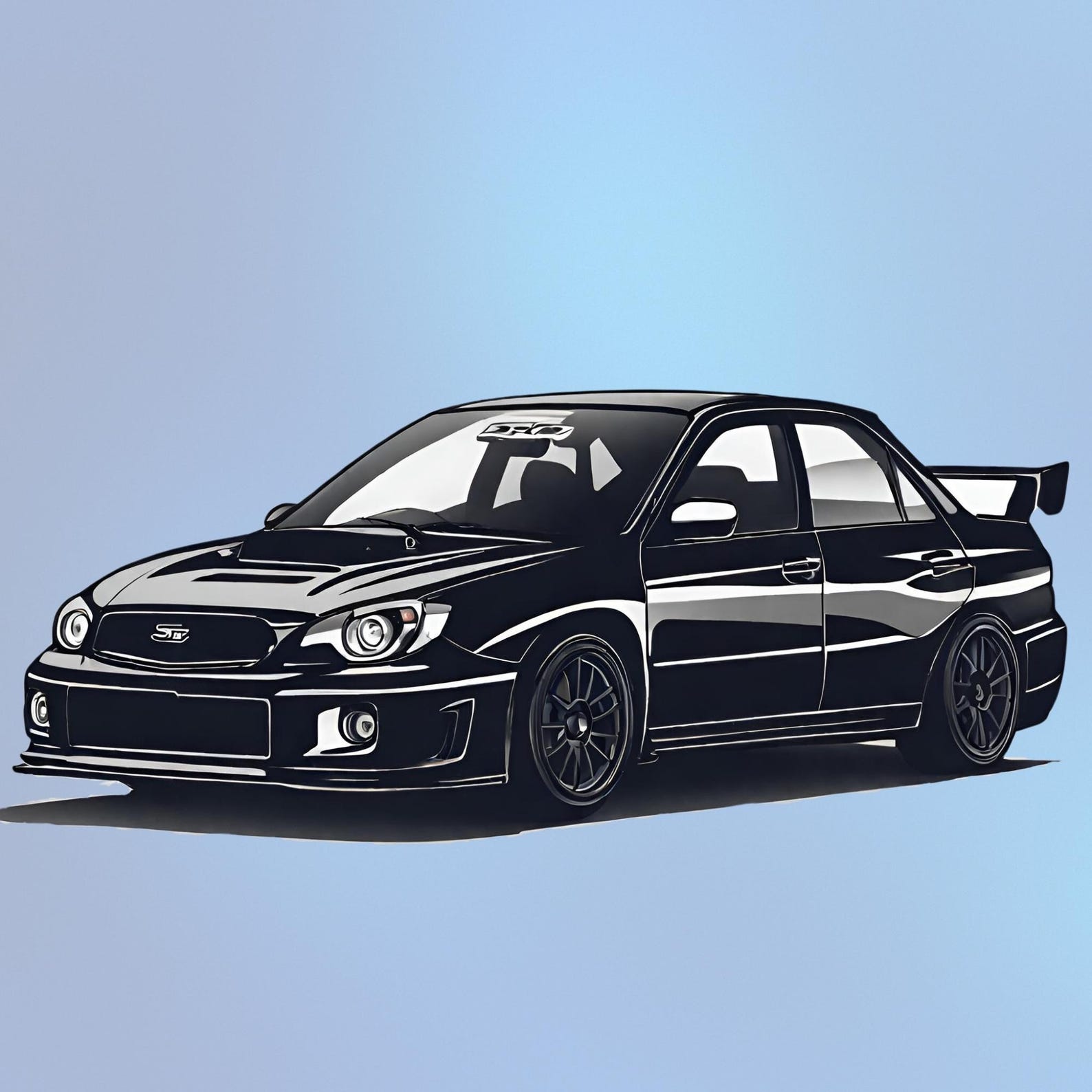Subaru Impreza WRX STI Clip Art - Svg, Png, Pdf, Jpeg - Vector ...