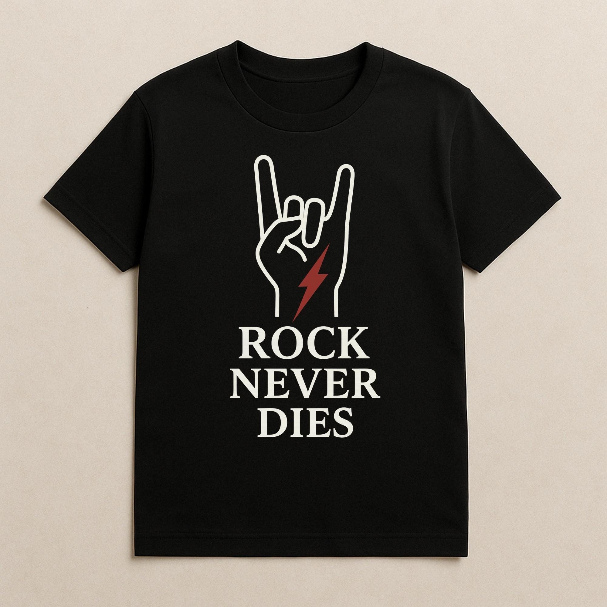Rock Never Dies SVG | Red Lightning Hand Sign (digital Download) - Etsy