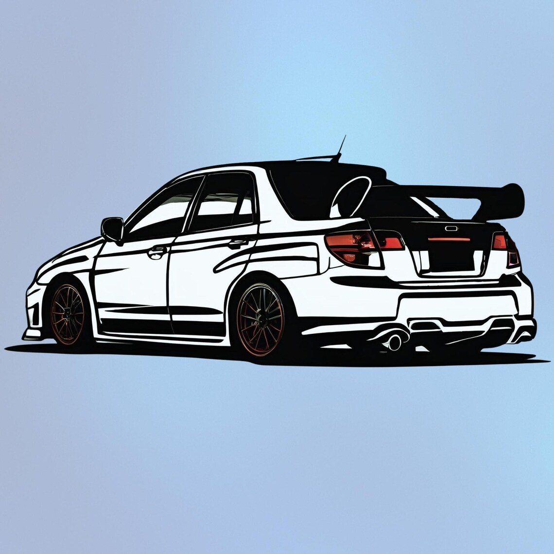 Subaru Impreza WRX STI Clip Art - Svg, Png, Pdf, Jpeg - Vector ...