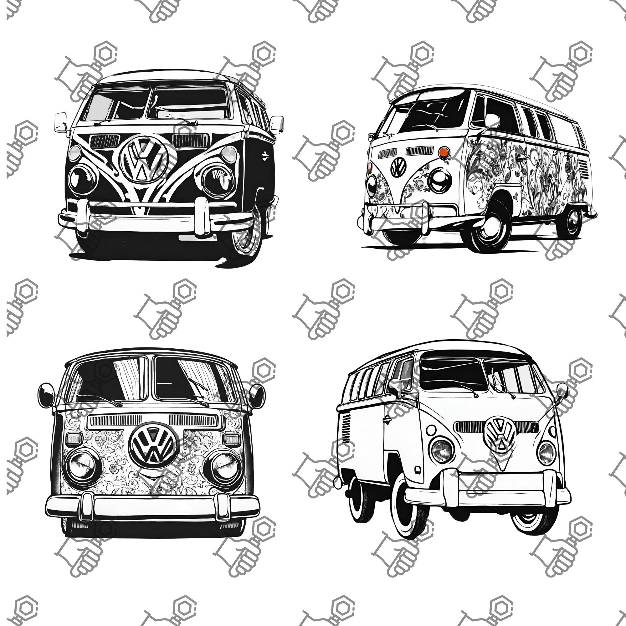 Vw Minivan Clipart