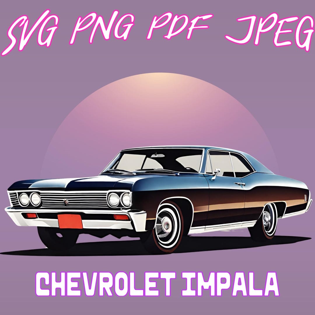 Chevrolet Impala Vector Art - SVG, Jpeg, PNG, PDF - Graphic Design ...