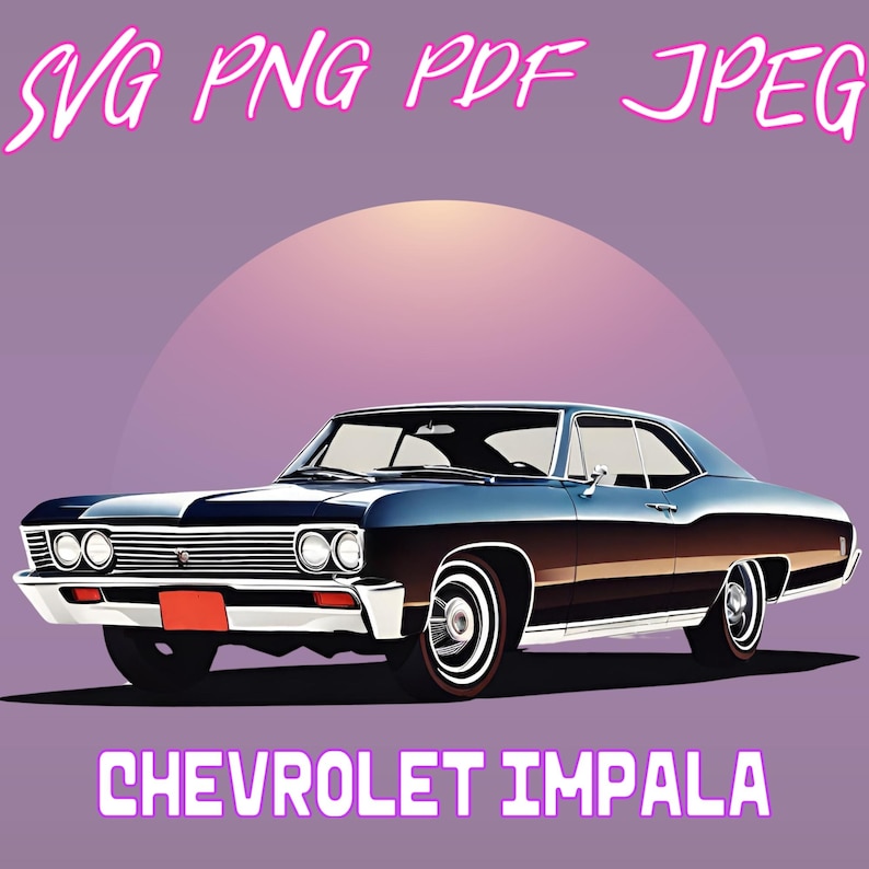 Chevrolet Impala Vector Art - SVG, Jpeg, PNG, PDF - Graphic Design ...