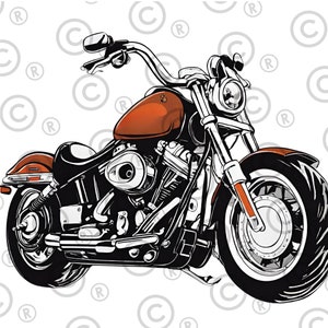 Harley Davidson Chopper SVG Bundle – Vintage Motorcycle Clipart – Biker ...