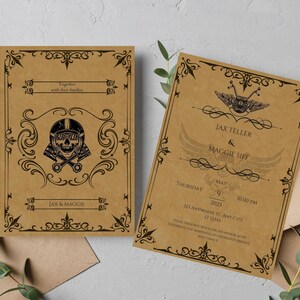 Harley Davidson Wedding Invitations Template - Harley Motorcycle Lovers ...