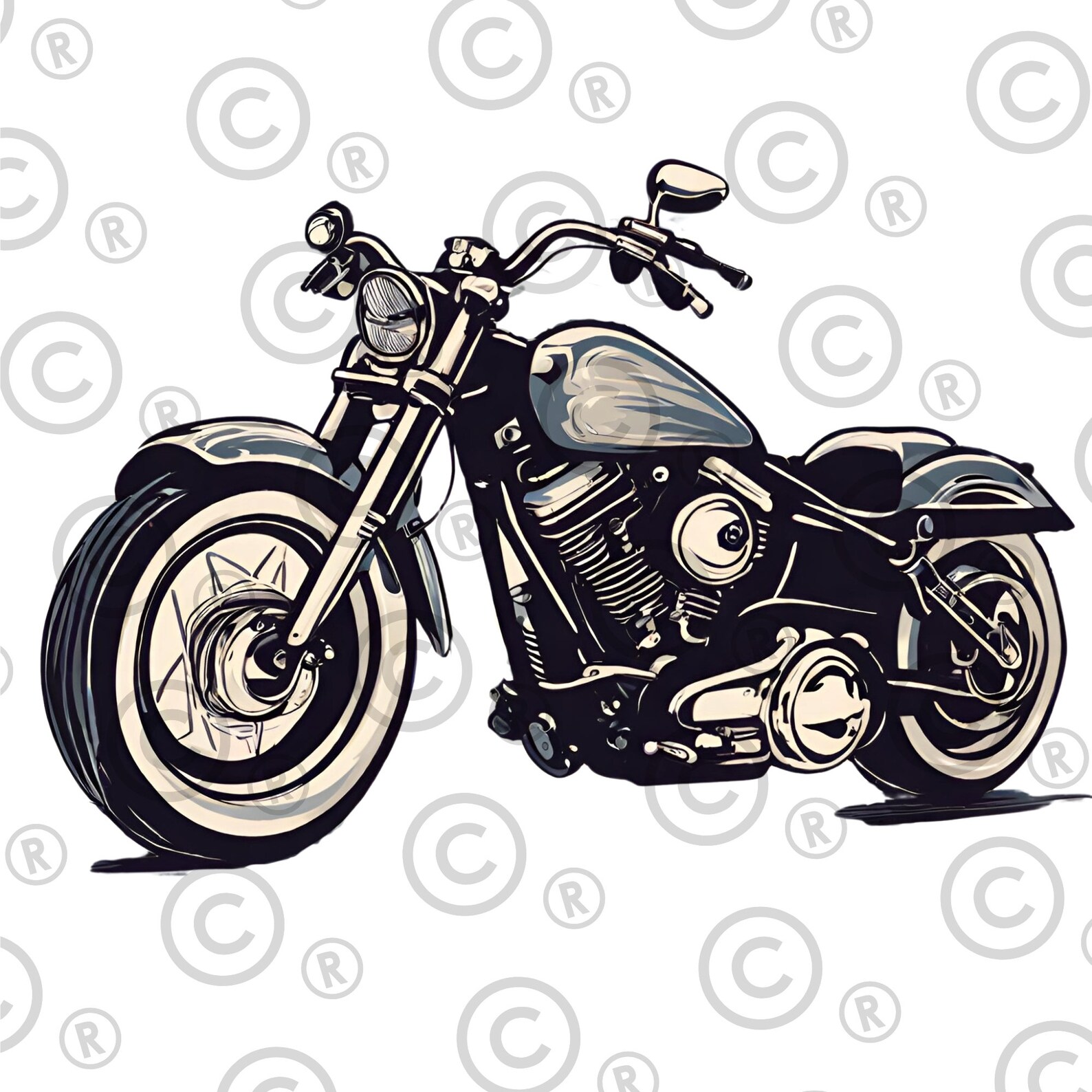 Harley Davidson Chopper SVG Bundle – Vintage Motorcycle Clipart – Biker ...