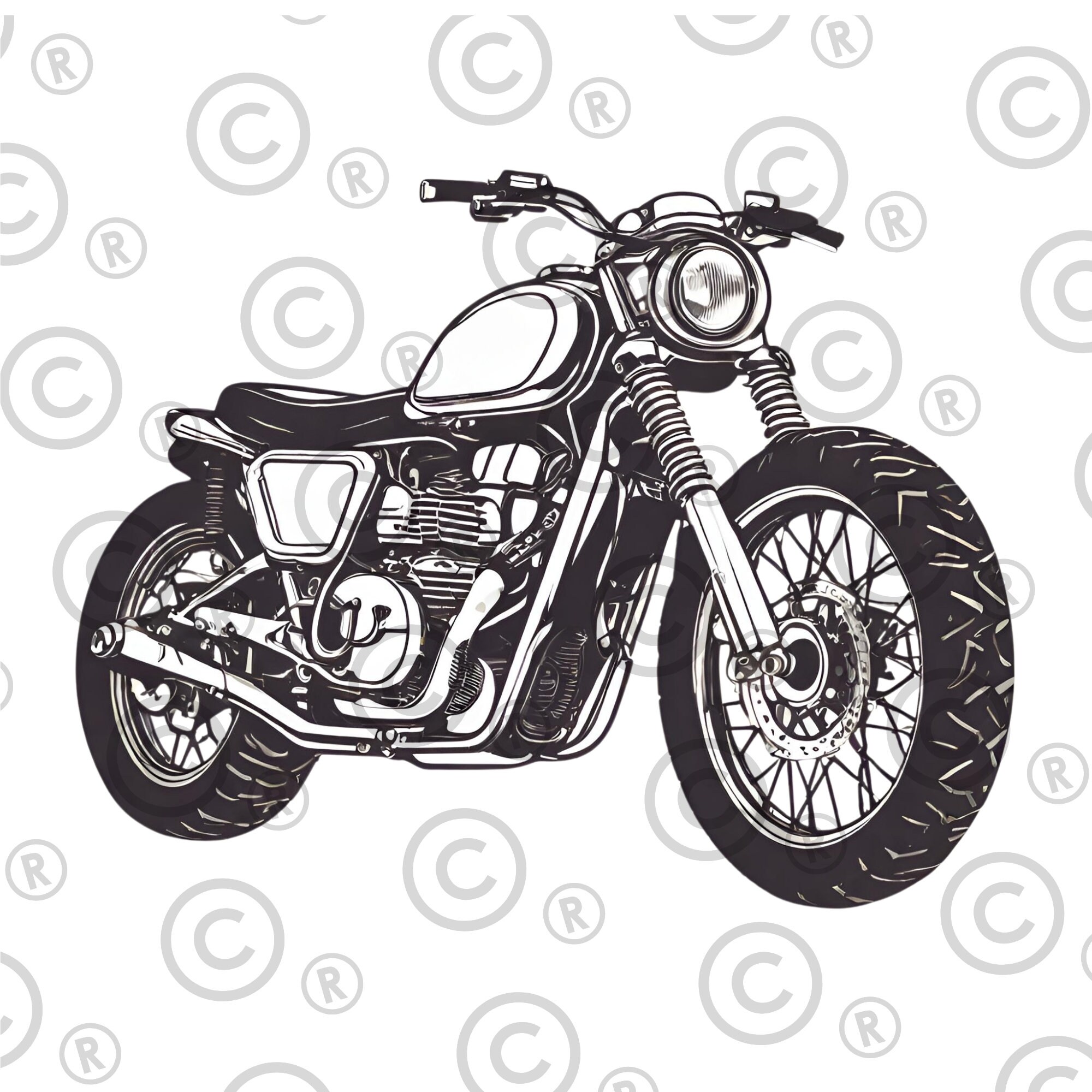 Scrambler Motorcycle Clipart - Scrambler Svg - Design - Motorcycle ...
