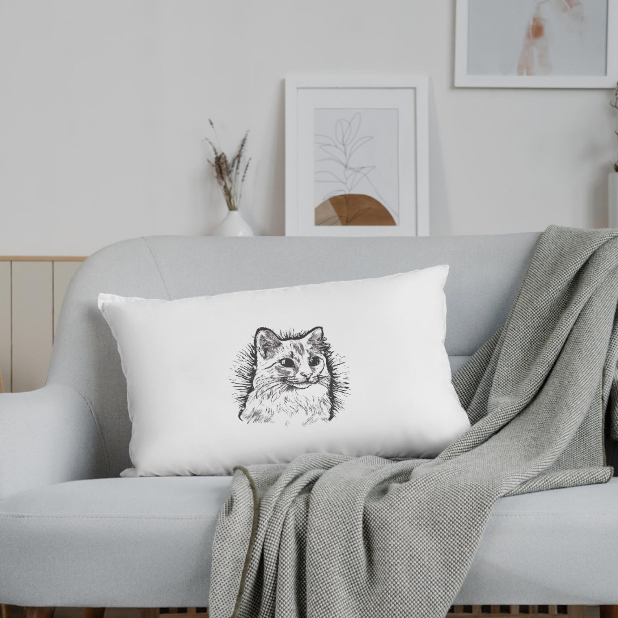 Cat Silhouette Clipart Pencil Drawing Cat Svg Gift for Cat Lovers Cat ...