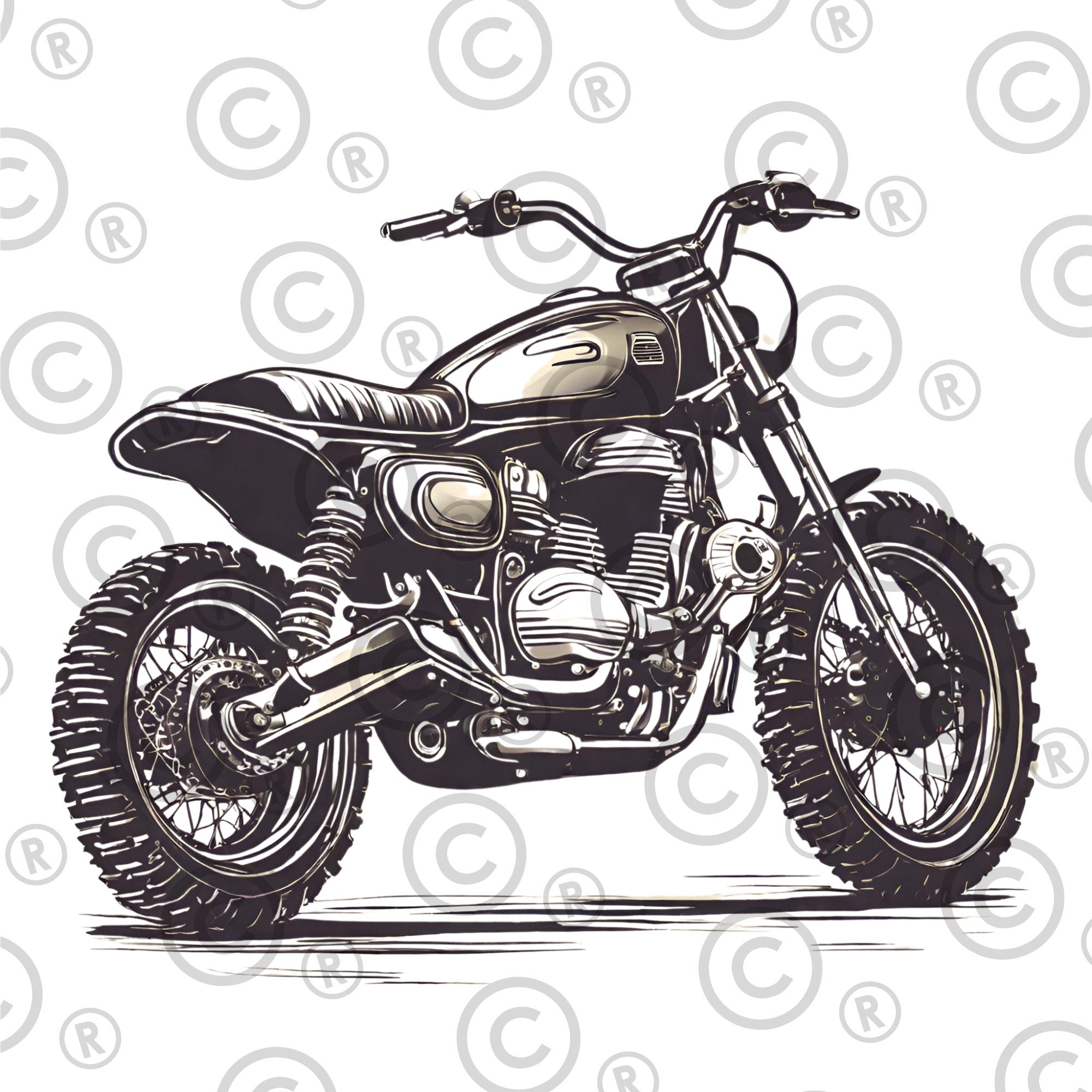 Scrambler Motorcycle Clipart Scrambler Svg Design Motorcycle Lovers Art ...