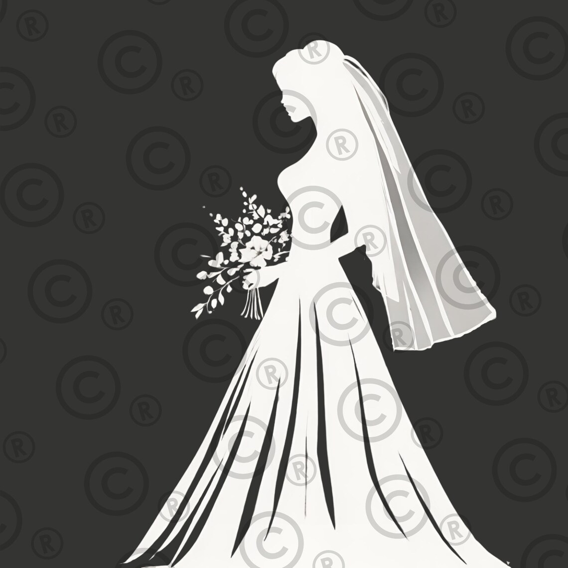 Bride SVG and PNG Clip Art Bundle - Custom Wedding Invitation Bundle ...