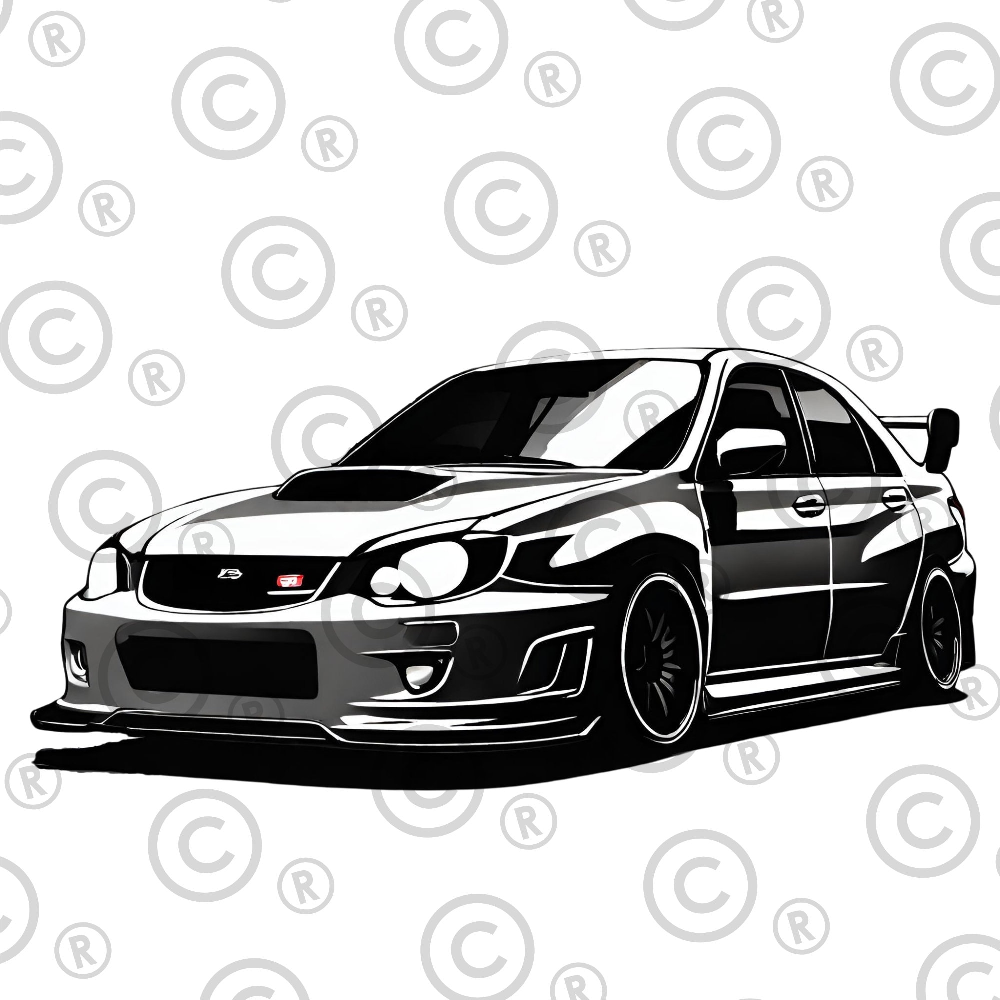 Subaru Impreza WRX STI Clip Art Svg, Png, Pdf, Jpeg Vector, Silhouette ...