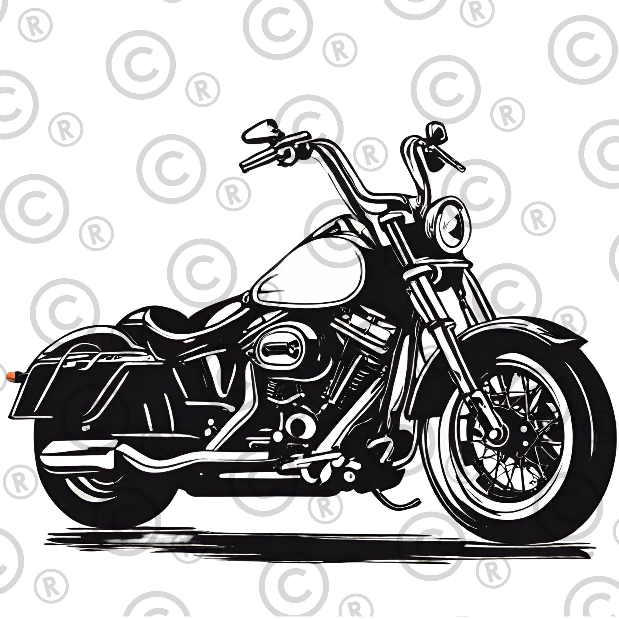 Harley Davidson Chopper SVG Bundle – Vintage Motorcycle Clipart – Biker ...