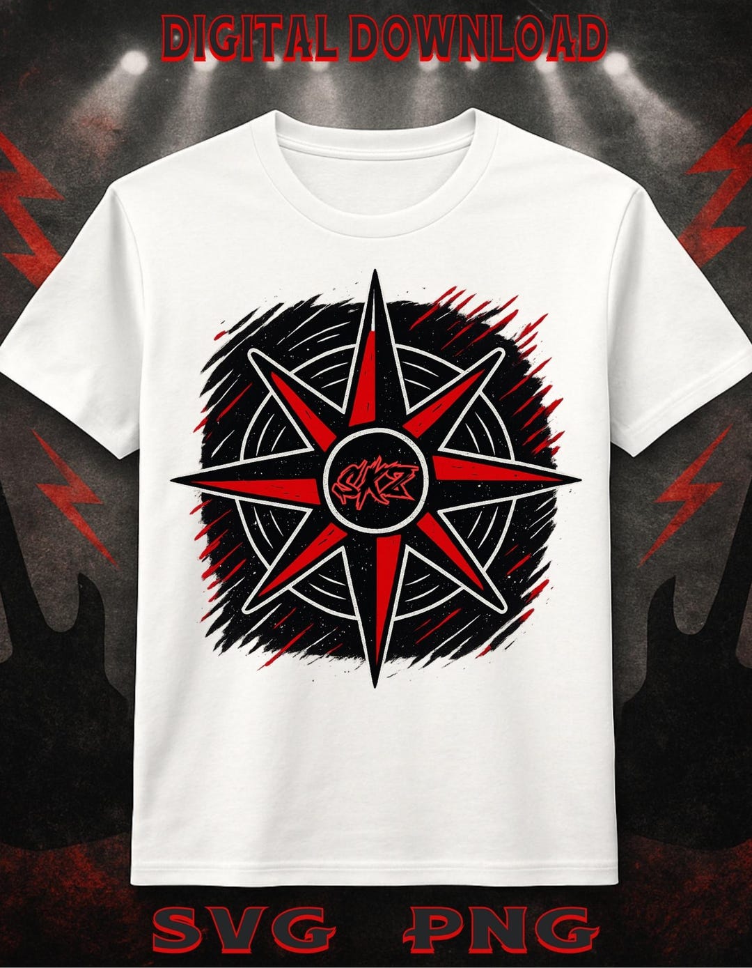 Stray Kids Compass Rose Design | Grunge K-pop Fan Art (SVG & PNG) - Etsy