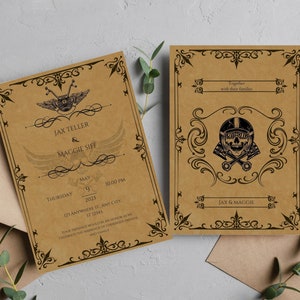 Harley Davidson Wedding Invitations Template - Harley Motorcycle Lovers ...