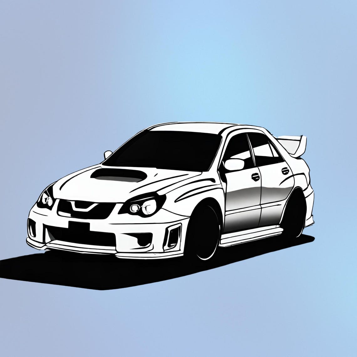 Subaru Impreza WRX STI Clip Art - Svg, Png, Pdf, Jpeg - Vector ...