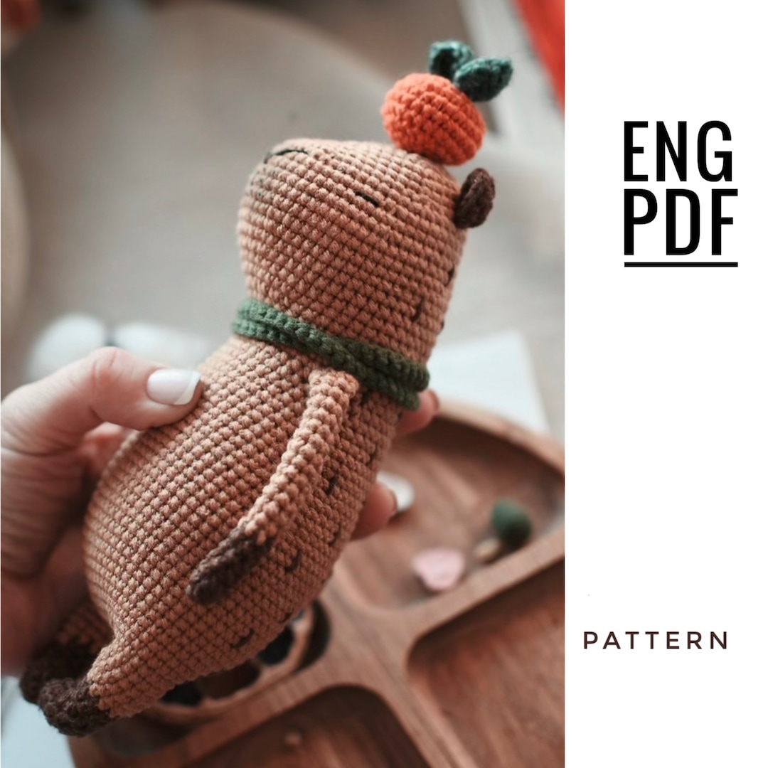 Capybara Crochet Pattern. Amigurumi Capybara Pattern. PDF. English ...