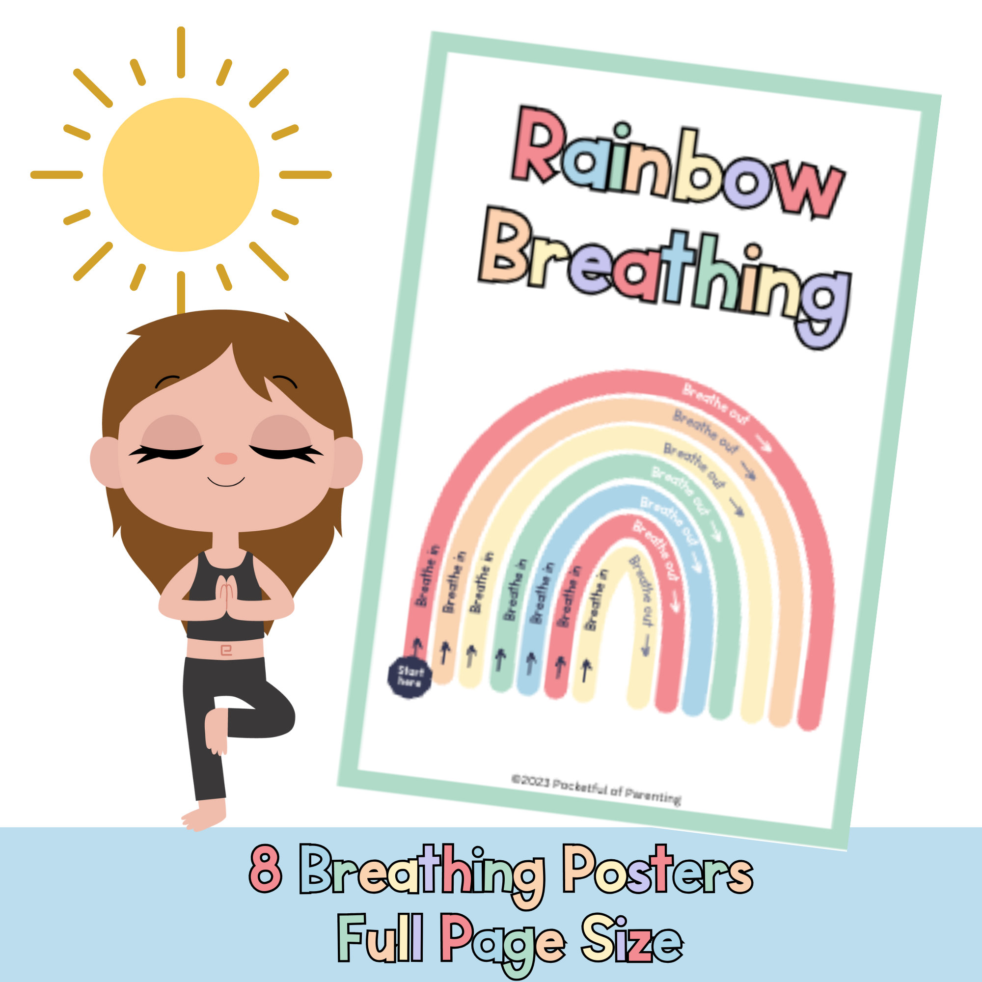 Mindful Breathing Cards and Posters | Calming Strategies for Kids ...