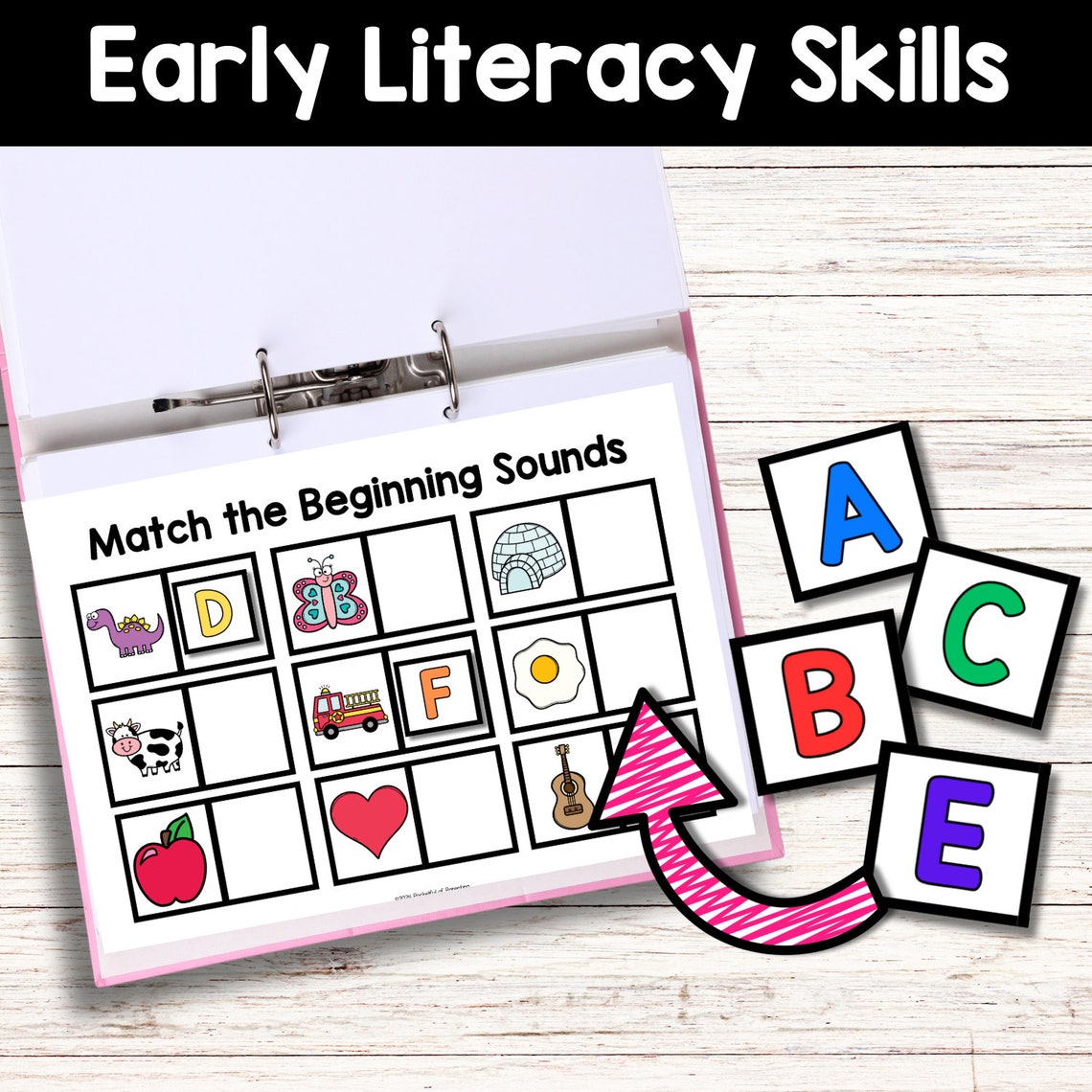 Pre-k Learning Binder - Pre-k Busy Book, Activity Book for Preschoolers ...