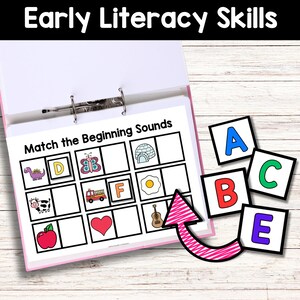 Pre-k Learning Binder - Pre-k Busy Book, Activity Book for Preschoolers ...