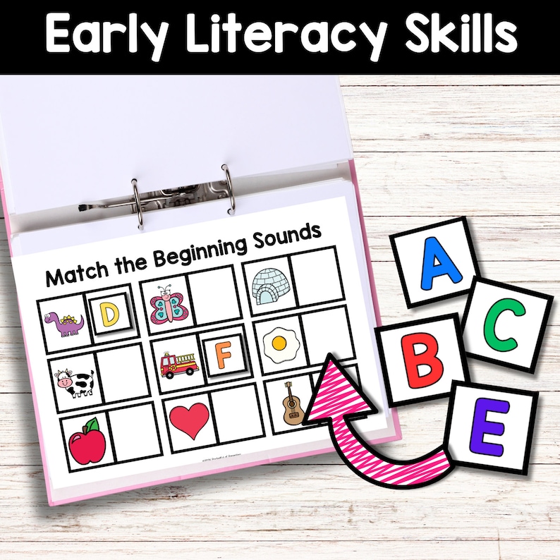Pre-k Learning Binder - Pre-k Busy Book, Activity Book for Preschoolers ...