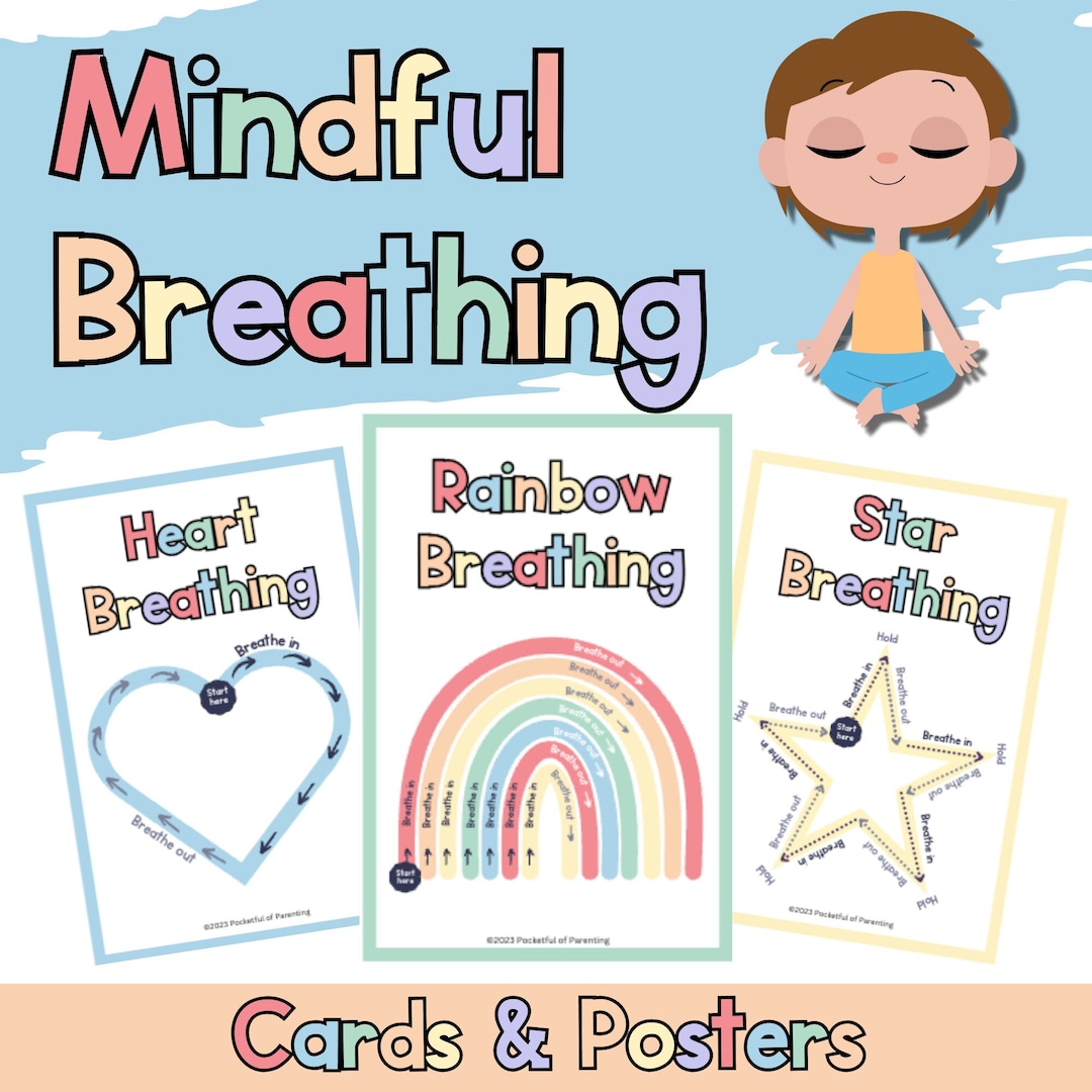 Mindful Breathing Cards and Posters | Calming Strategies for Kids ...