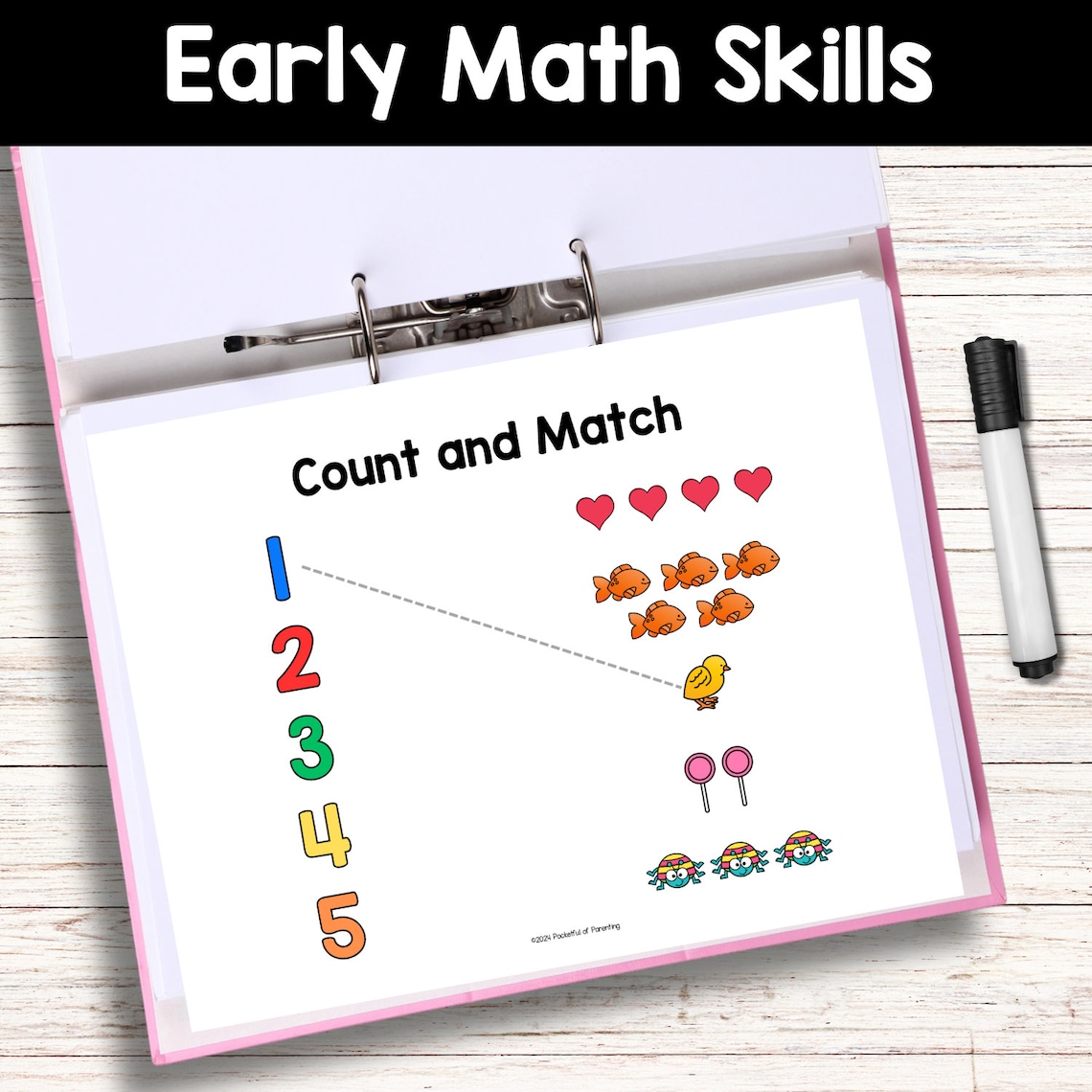 Pre-k Learning Binder - Pre-k Busy Book, Activity Book for Preschoolers ...