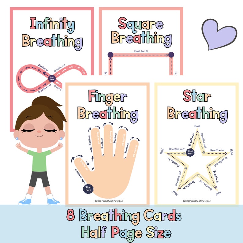 Mindful Breathing Cards and Posters | Calming Strategies for Kids ...