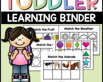Pre-k Learning Binder - Pre-k Busy Book, Activity Book for Preschoolers ...