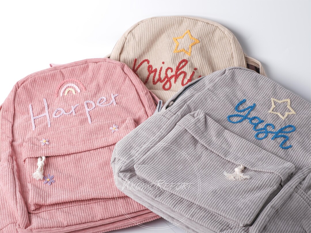 Custom Monogrammed Toddler Backpack Personalized Hand Embroidered ...