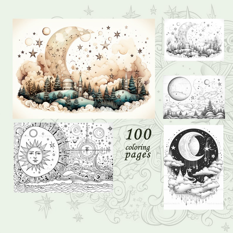 25 Stars and Cosmic Coloring Pages Bundle for All Ages - Etsy Australia