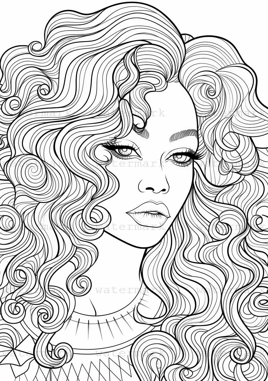 25 Women in Bliss and Prosperity Coloring Pages Collection - Etsy