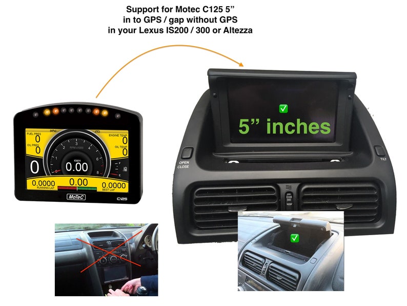 Motec C125 on Central Gps Dash - IS200 IS300 Altezza - Etsy