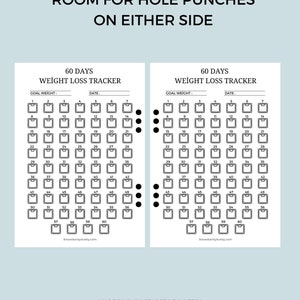 60 Day Weight Loss Tracker Printable, Weight Loss Challenge, Weight Loss Goal, Weight Loss ...