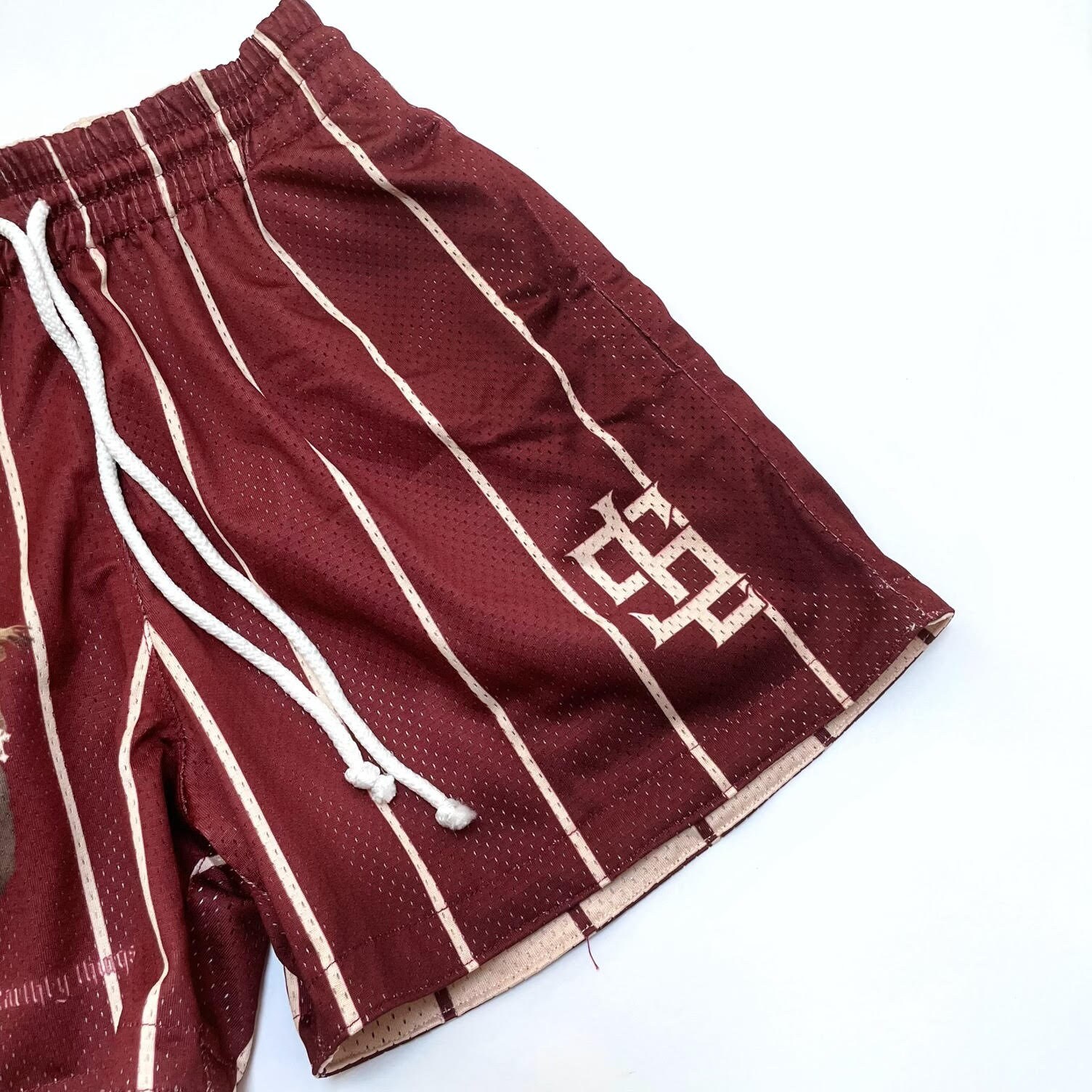 Reversible Mesh Shorts 4 Pinstripe Angel maroon/cream - Etsy