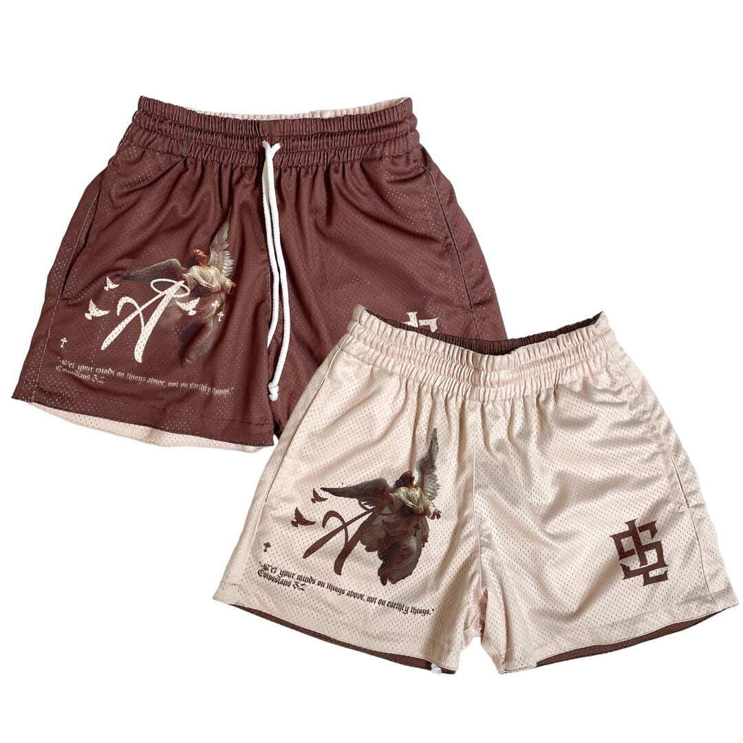 Reversible Mesh Shorts 4 Angel brown/cream - Etsy