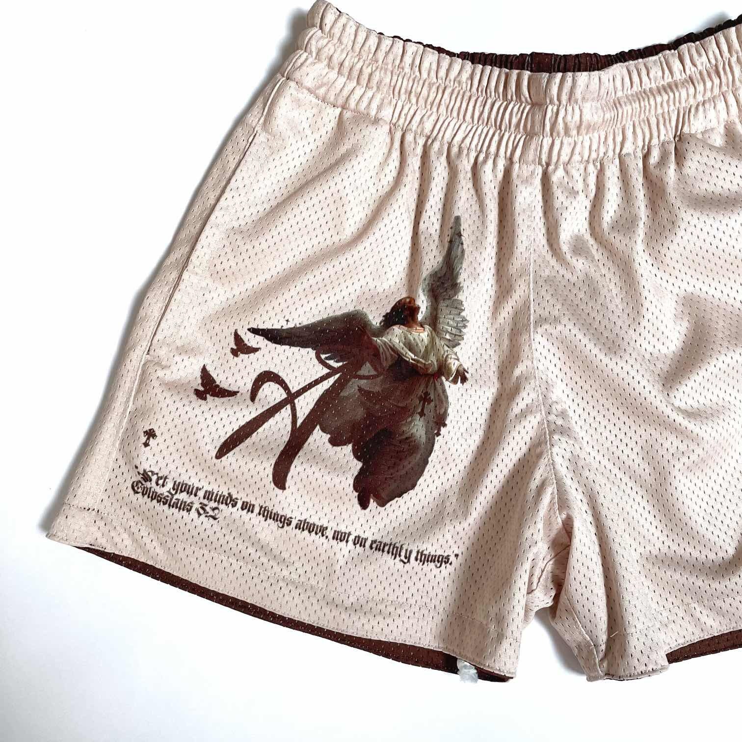 Reversible Mesh Shorts 4 Angel brown/cream - Etsy