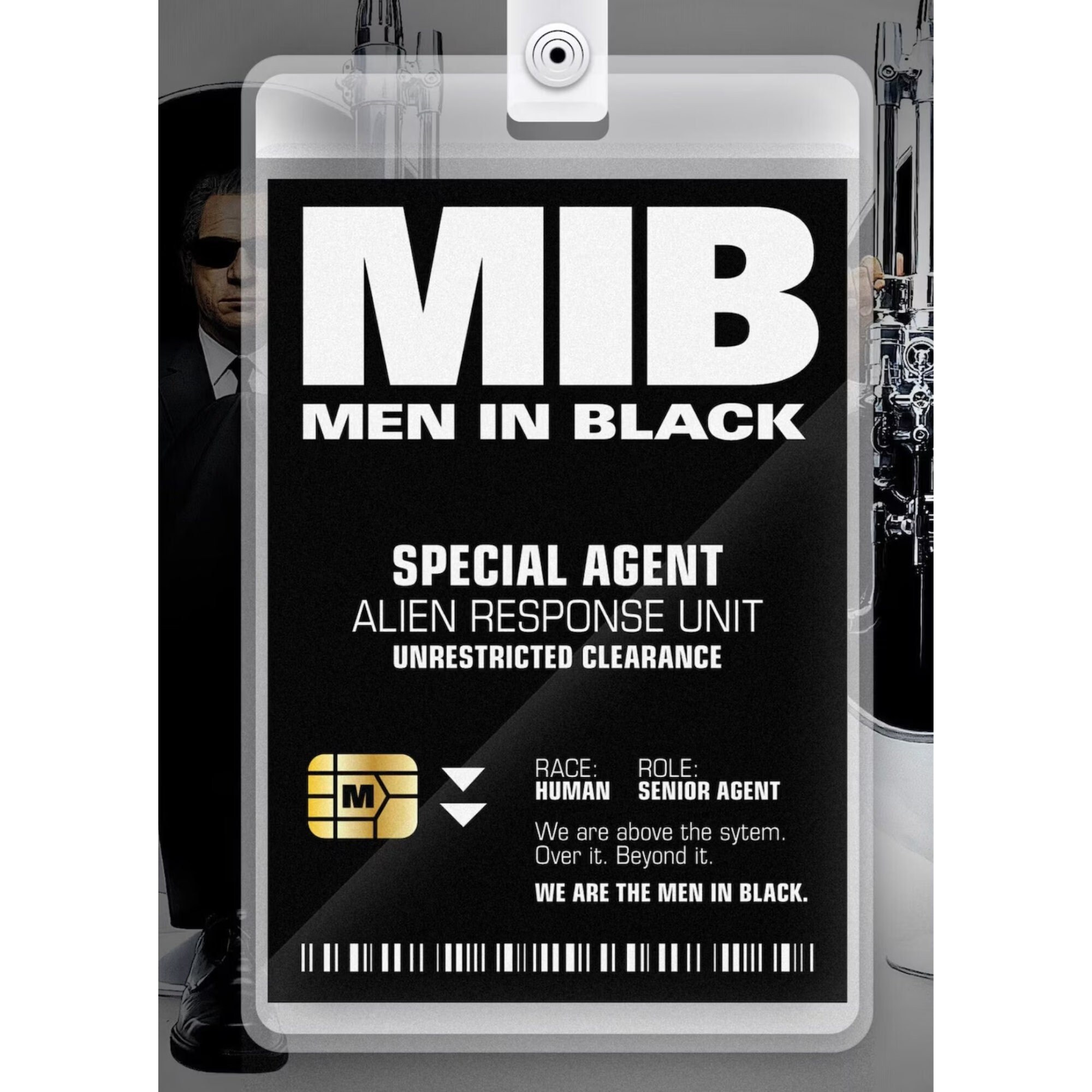 MIB Special Agent Men in Black ID Badge Card Halloween - Etsy