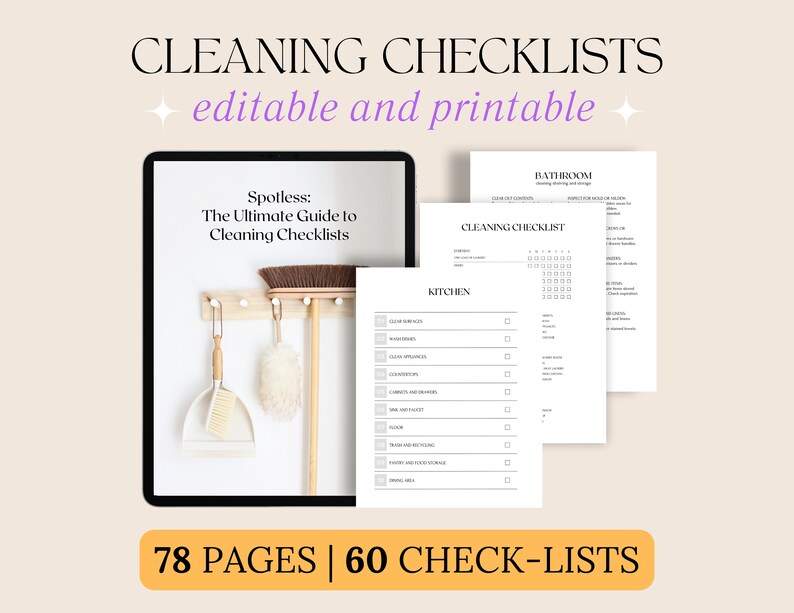 Cleaning Checklist Printable, Daily Cleaning Routine, Home Organization ...